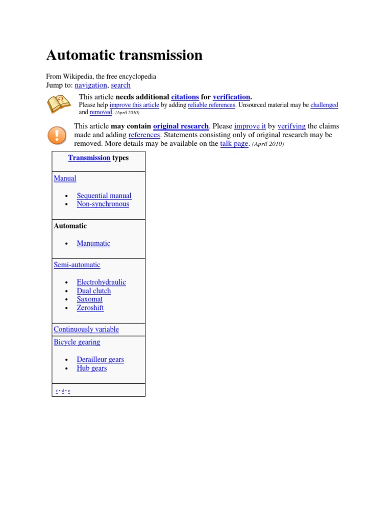Automatic Transmission | PDF | Automatic Transmission | Manual Transmission