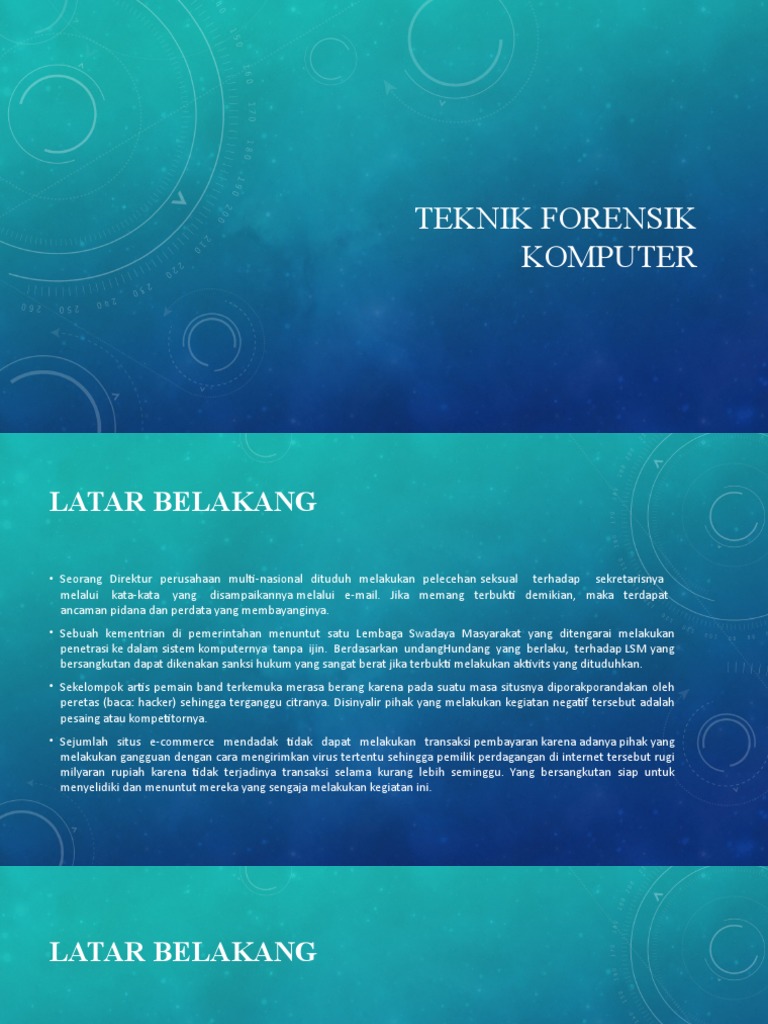 week 12 Teknik Forensik Komputer | PDF