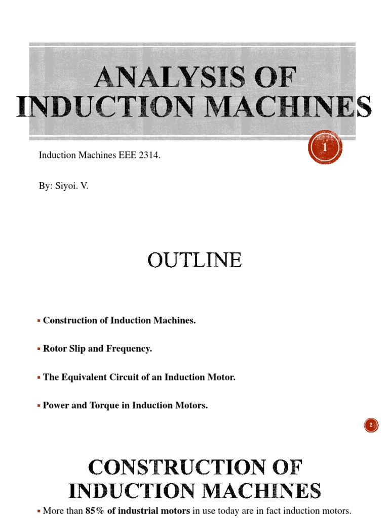 Induction Machines Overview and Analysis | PDF | Electric Motor | Transformer