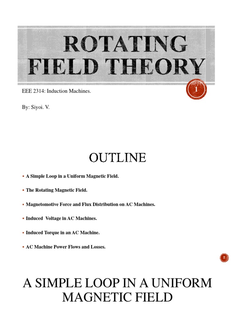 Rotating Field Theory | PDF | Magnetic Field | Electromagnetic Induction