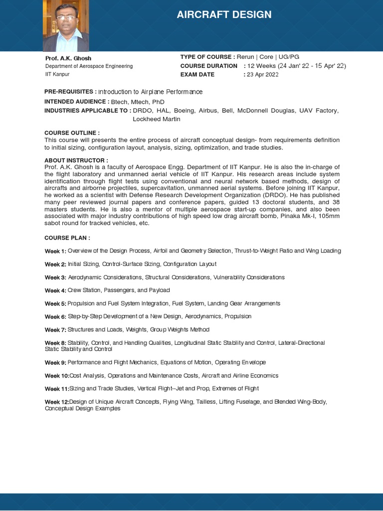 Aircraft Design | PDF | Aircraft | Unmanned Aerial Vehicle