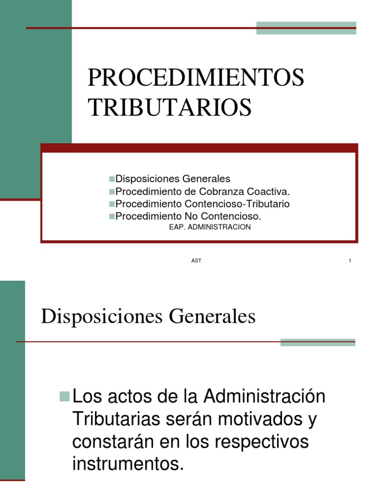 Procedimientos Tributarios | PDF | Apelación | Fiscal