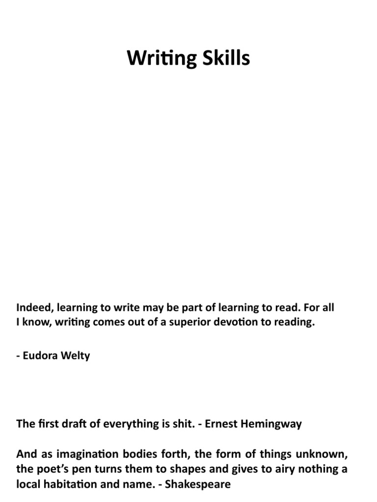 Writing Skills | PDF | Mary Shelley | Experience
