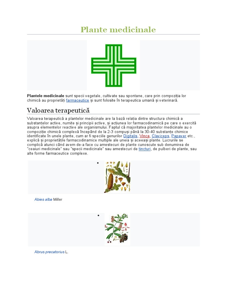 Plante Medicinale | PDF