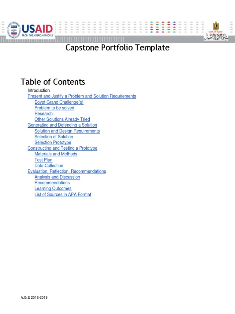 Capstone Portfolio Template | Download Free PDF | Prototype | Data