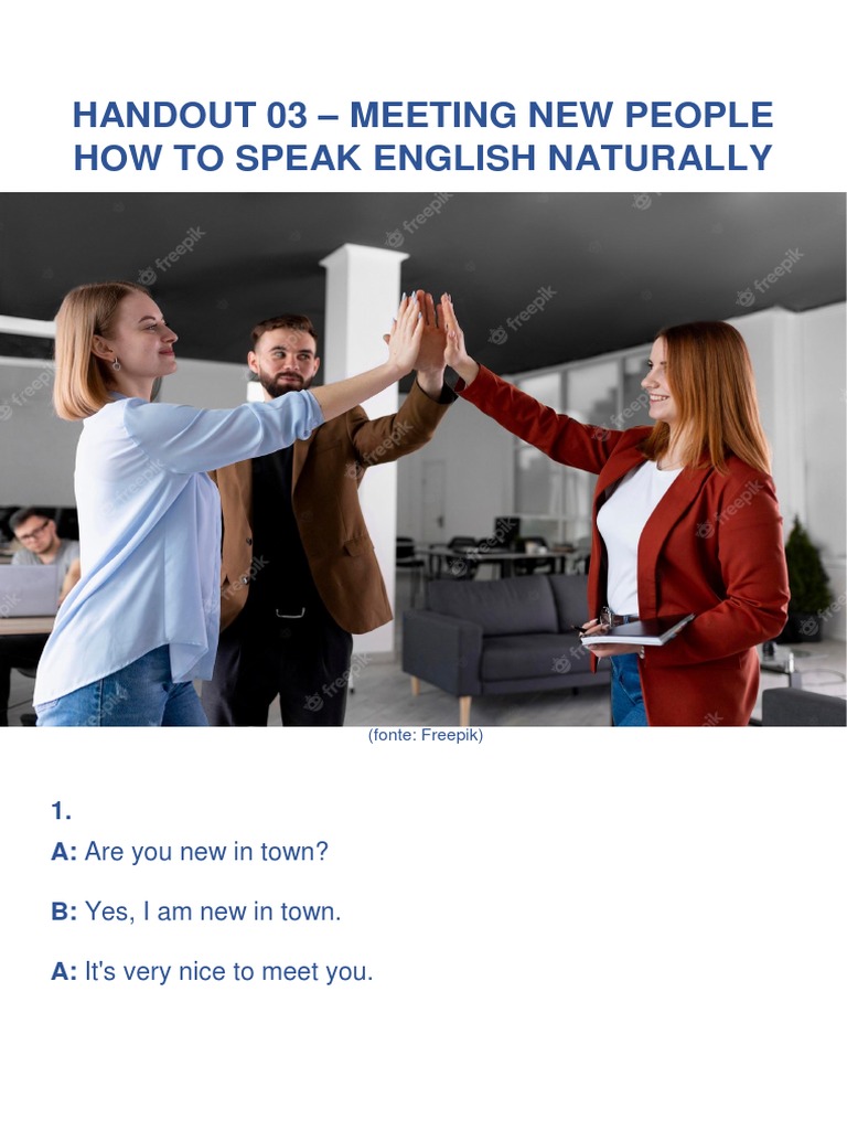 English for Newcomers | PDF