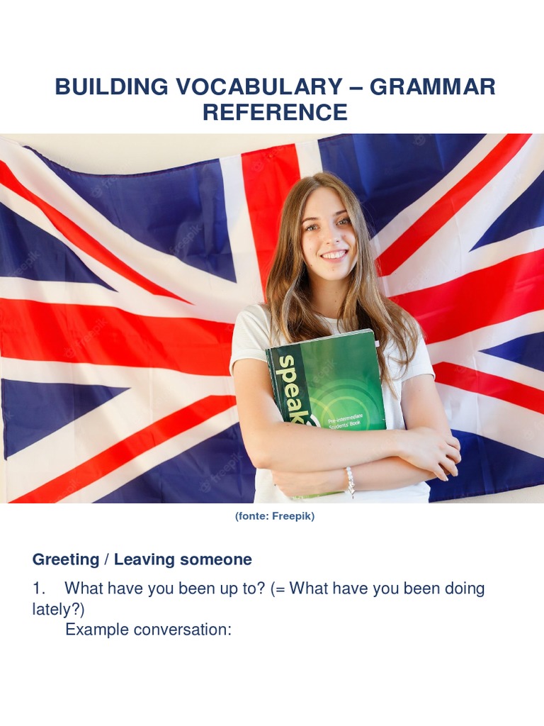 Building Vocabulary - Grammar Vocabulary | PDF | Verb | Preposition And ...