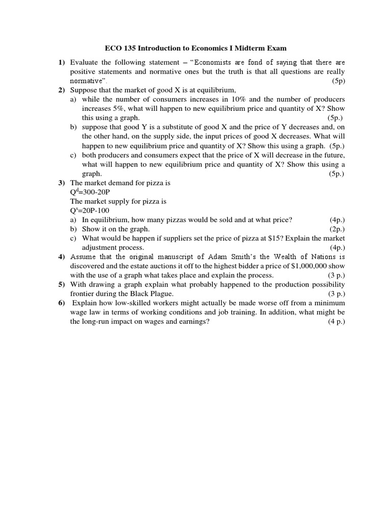 ECO 135 Midterm Exam | PDF
