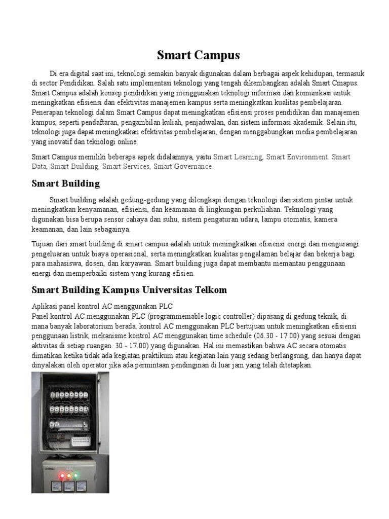 Pengantar Sistem Cerdas, mengenai Smart Campus | PDF