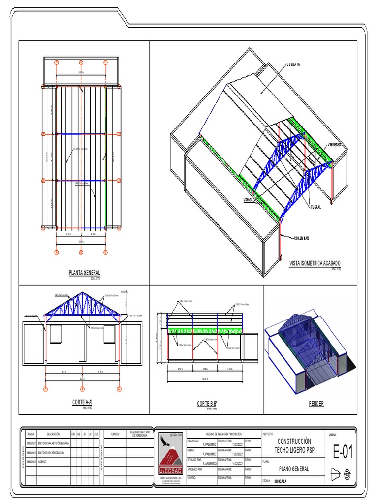Plano Techo p&P-A1 Advance Steel | PDF