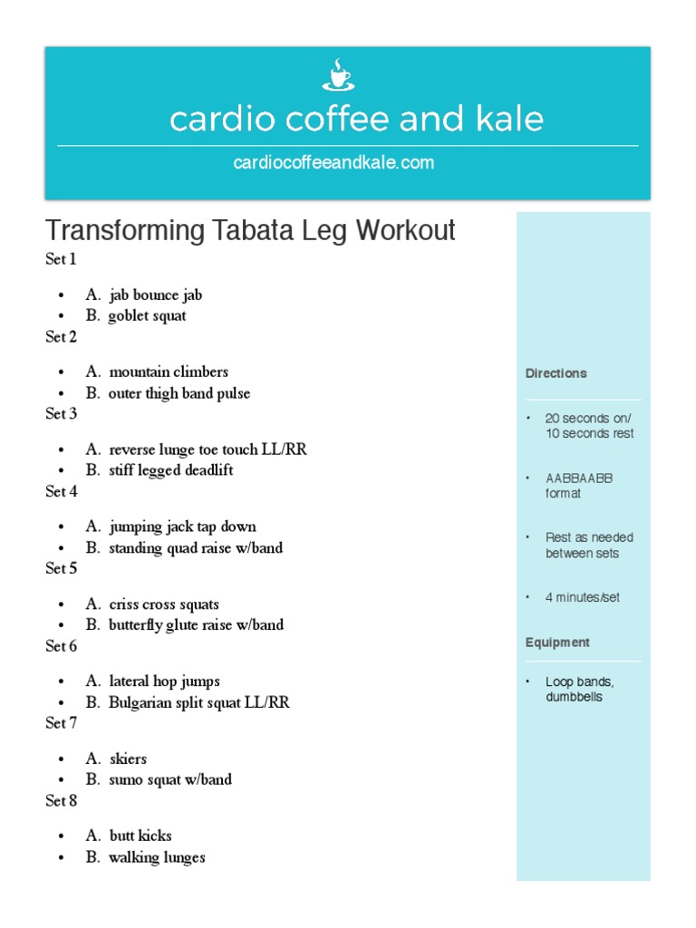 Transforming Tabata Leg Workout | PDF