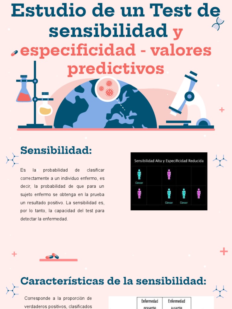 Estudio de Un Test de Sensibilidad y Especificidad - Valores ...