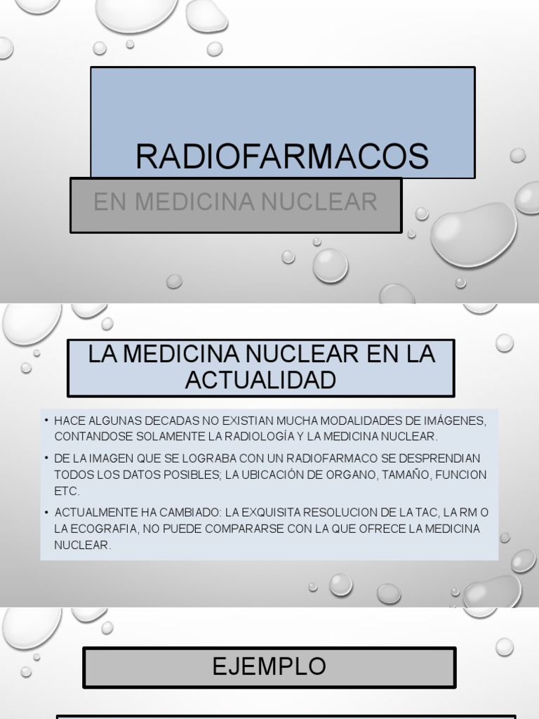 RADIOFÁRMACOS | PDF | Contaminación | Medicina CLINICA