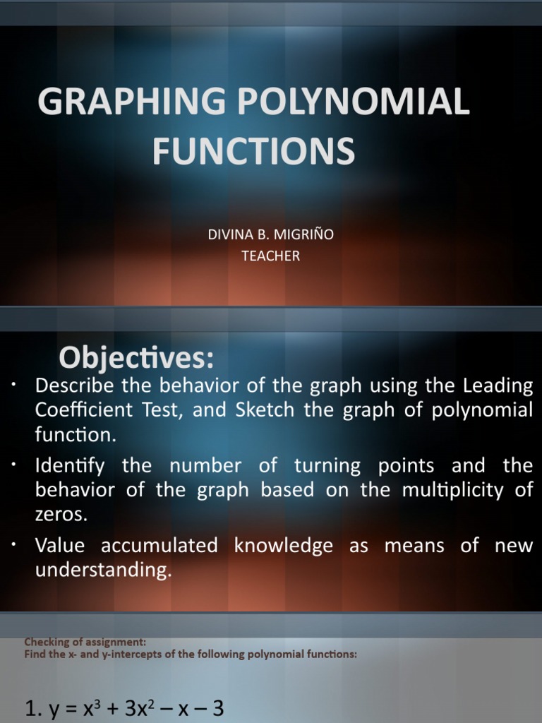 Math 10-Graphing-Polynomial-Functions | Download Free PDF | Zero Of A Function | Function ...