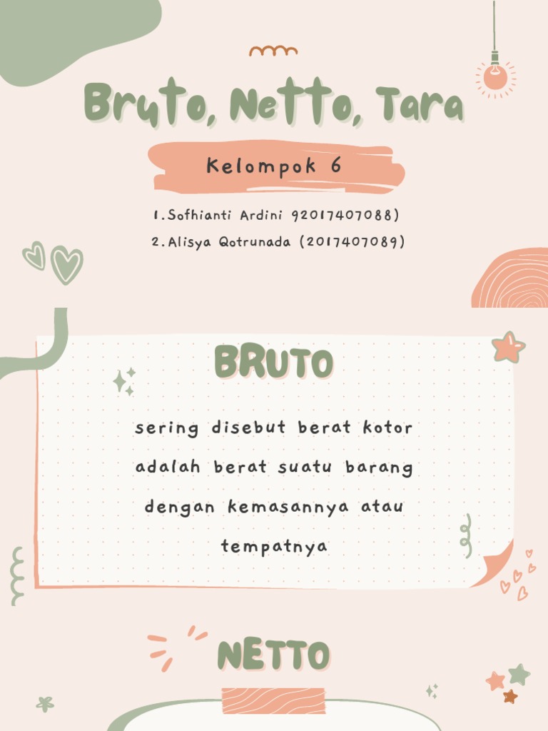Bruto, Netto, Tara | PDF