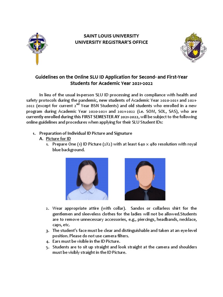 SLU ID Application Guidelines 2021-2022 | PDF | Business