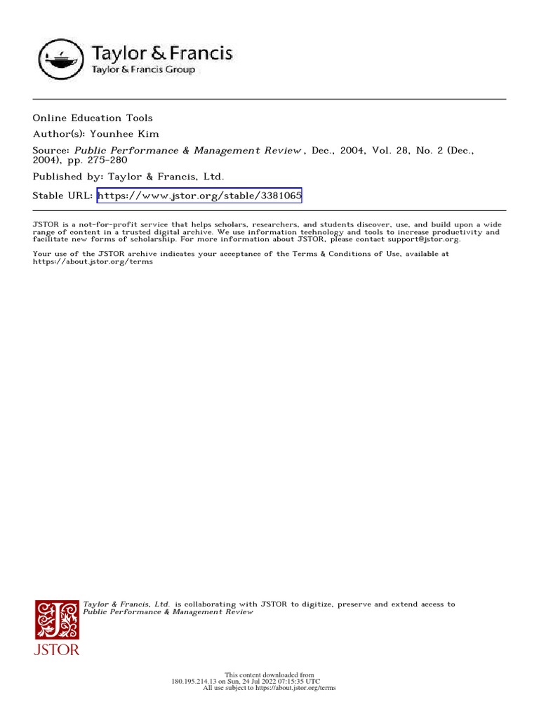 Online Education Tools | PDF | Educational Technology | Distance Education