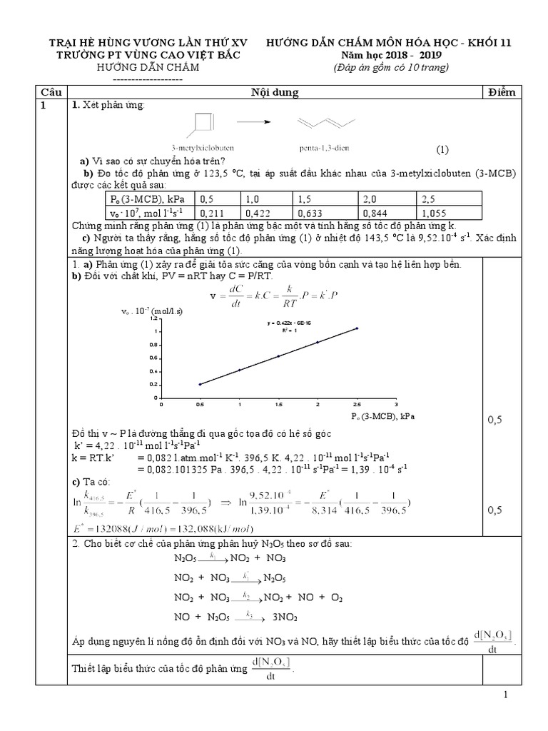 Dap An de de Xuat Hung Vuong Hoa 11-19 | PDF