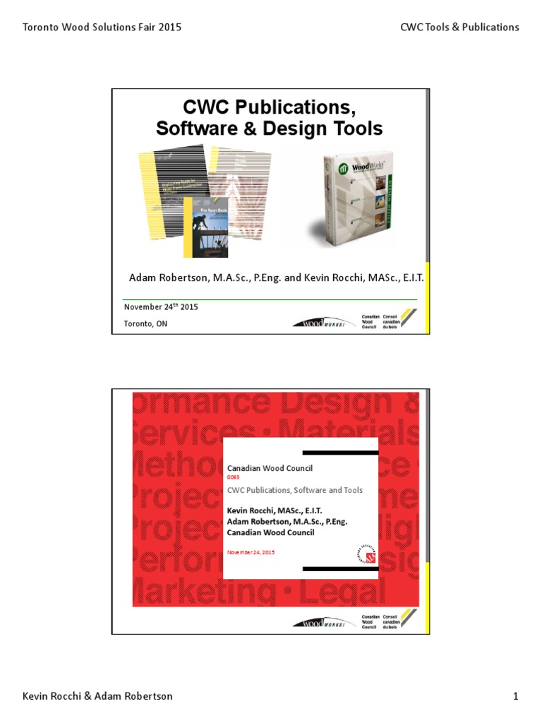 Canadian Wood Council Publications and Tools For Wood Design Robertson ...