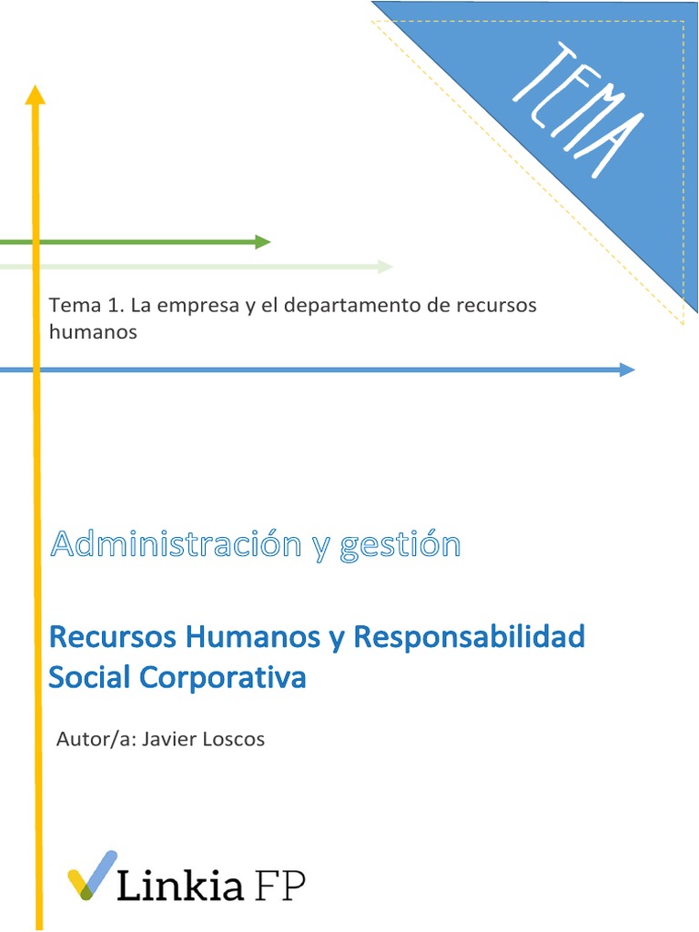 Tema 1. La Empresa y El Departamento de Recursos Humanos | PDF | Gestión de recursos humanos ...