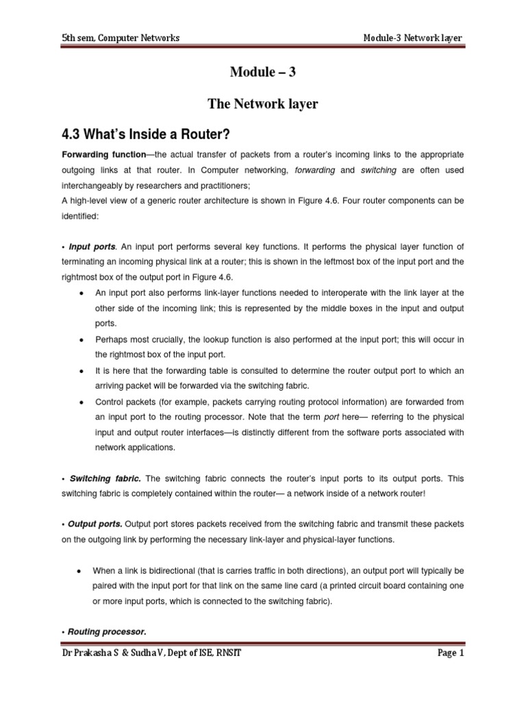 3rd Module CN Notes | PDF | I Pv6 | Internet Protocols