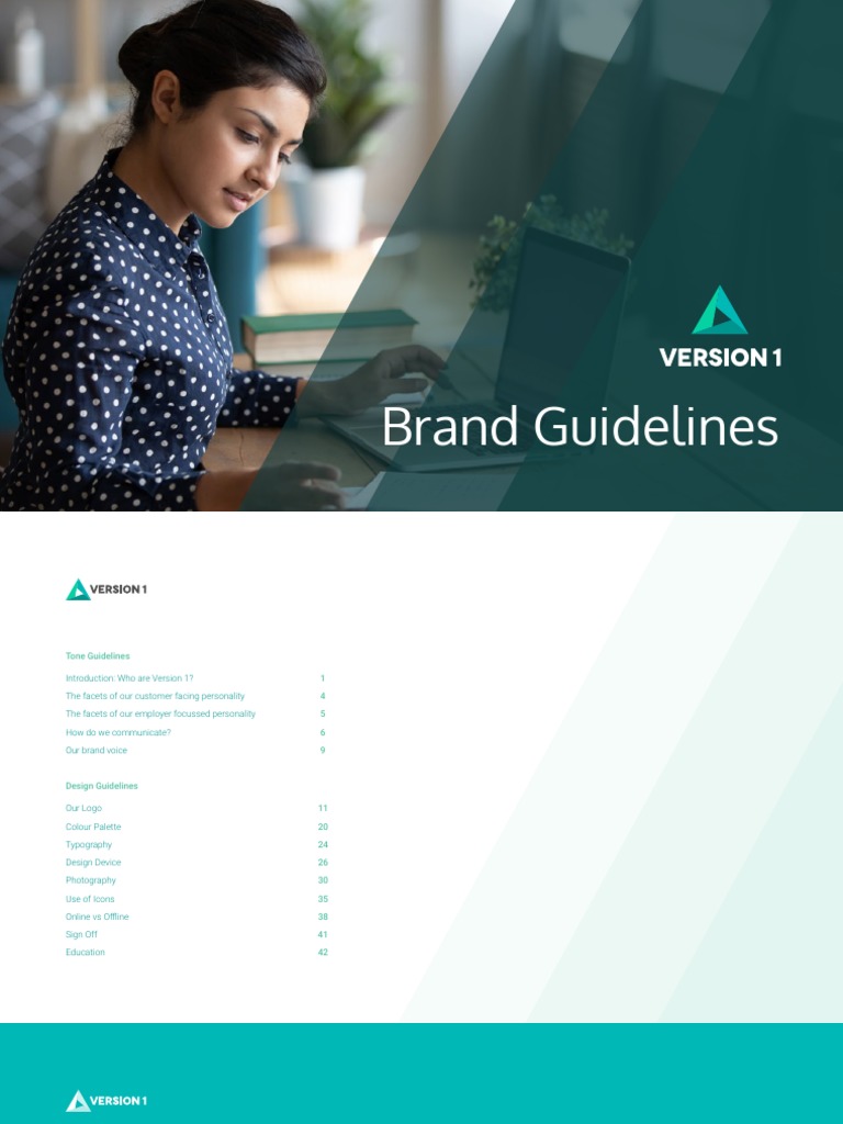 Version 1 Brand Guidelines Overview | PDF | Icon (Computing) | Cloud ...