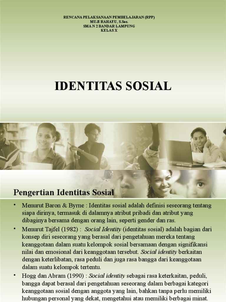 Identitas Sosial: Rencana Pelaksanaan Pembelajaran (RPP) Muji Rahayu, S.Sos. Sma N 2 Bandar ...