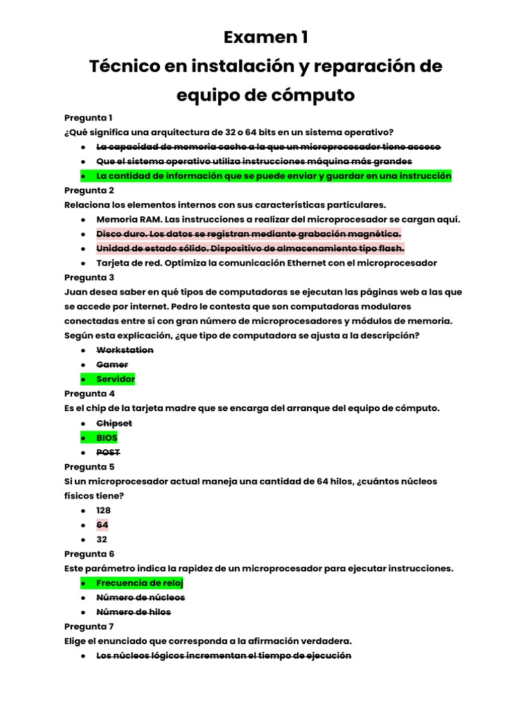 Técnico en Instalación y Reparación de Equipo de Cómputo | PDF ...