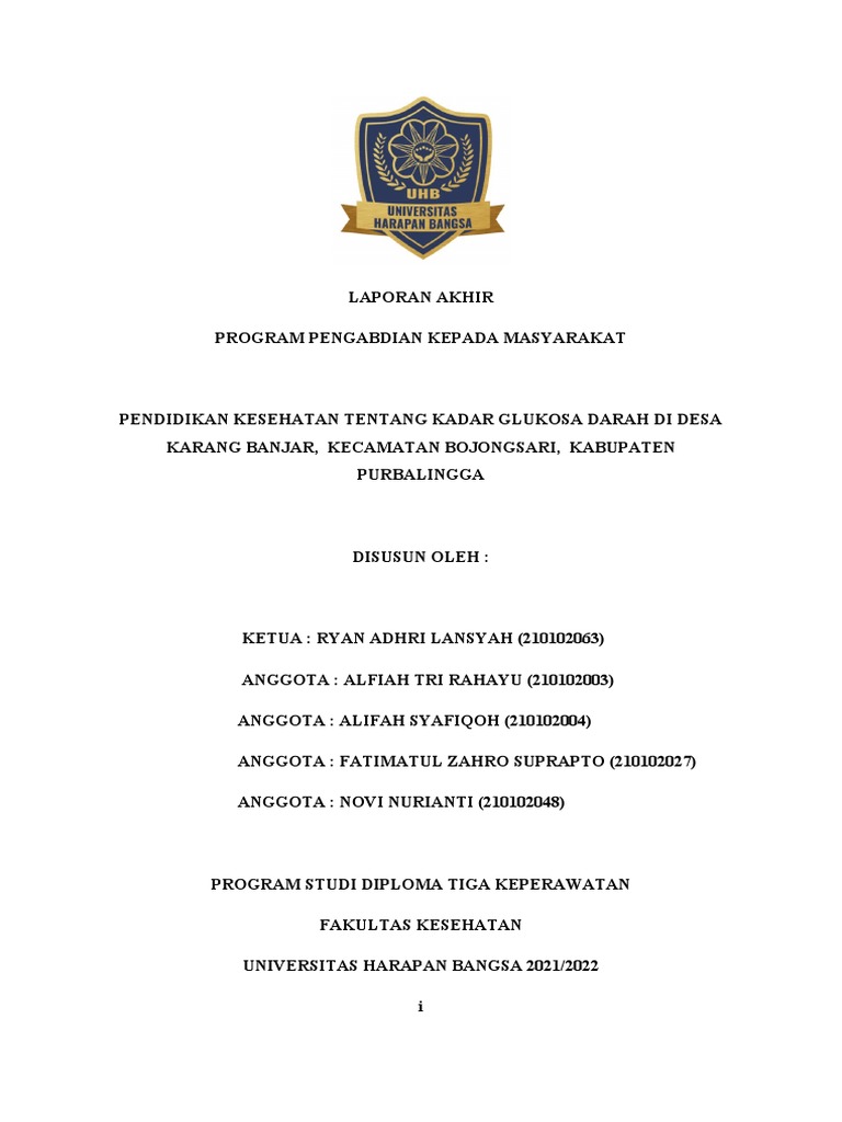 Laporan Akhir Pengabmas | PDF | Pengembangan Diri | Sains & Matematika