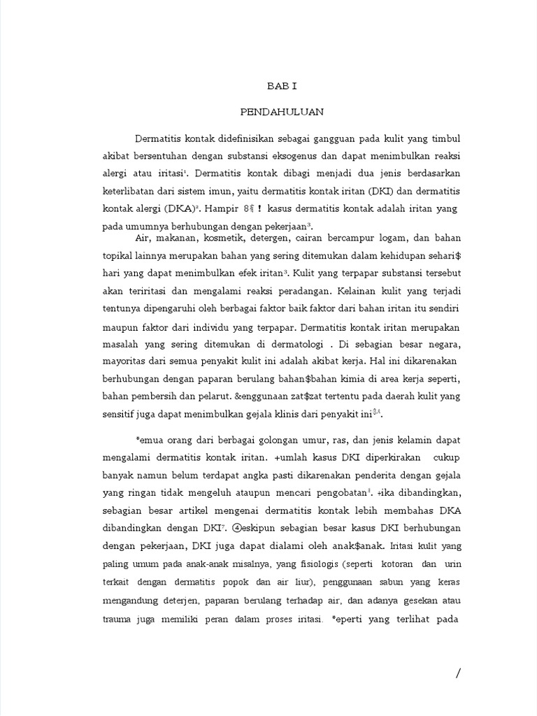 PDF Lapsus Dermatitis Kontak Iritan - Compress | PDF | Sains & Matematika