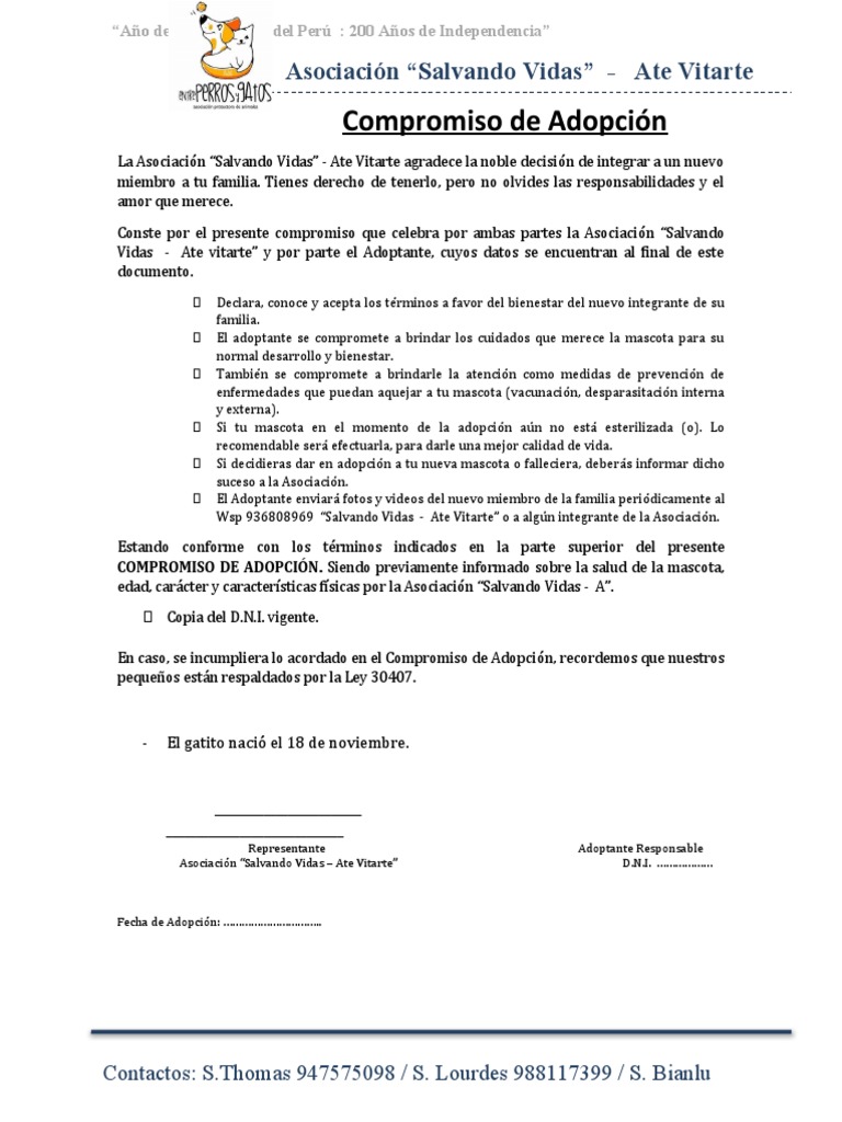 Formato de Adopción | PDF