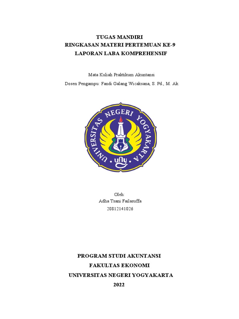 Laporan Laba Komprehensif: Pengertian dan Kegunaan | PDF