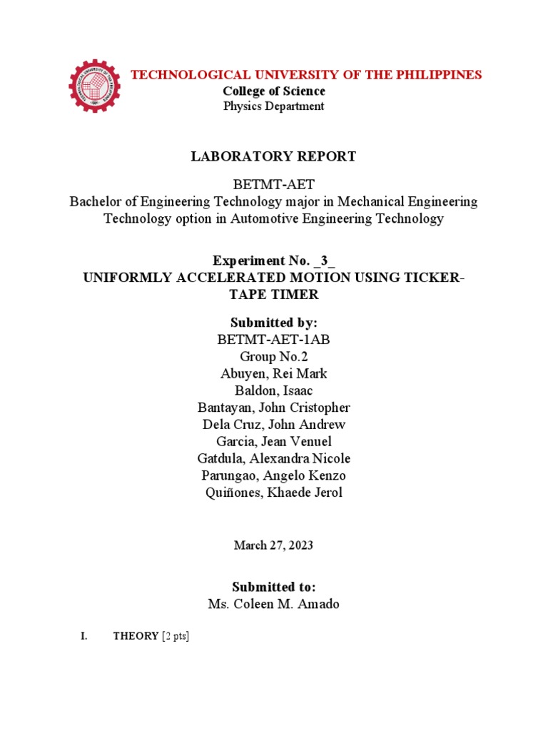 Lab Report Format | PDF