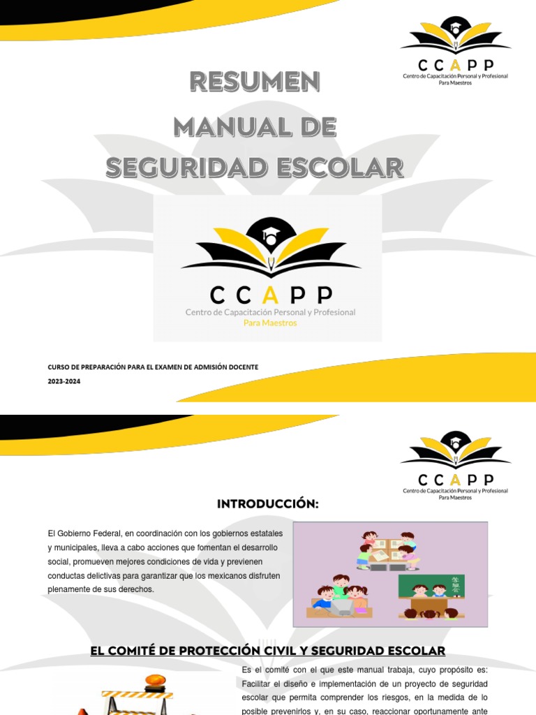 Resumen Manual de Seguridad Escolar | PDF | Policía | Maestros