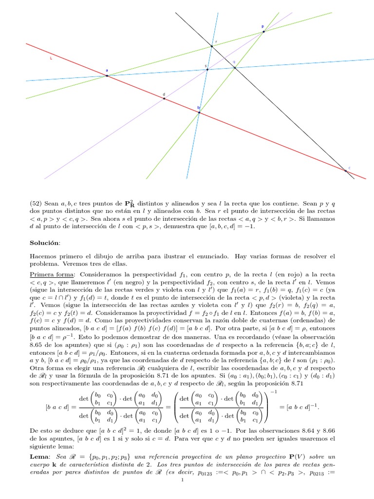 Ejercicios 52 y 63 | PDF | Geometria clasica | Álgebra lineal