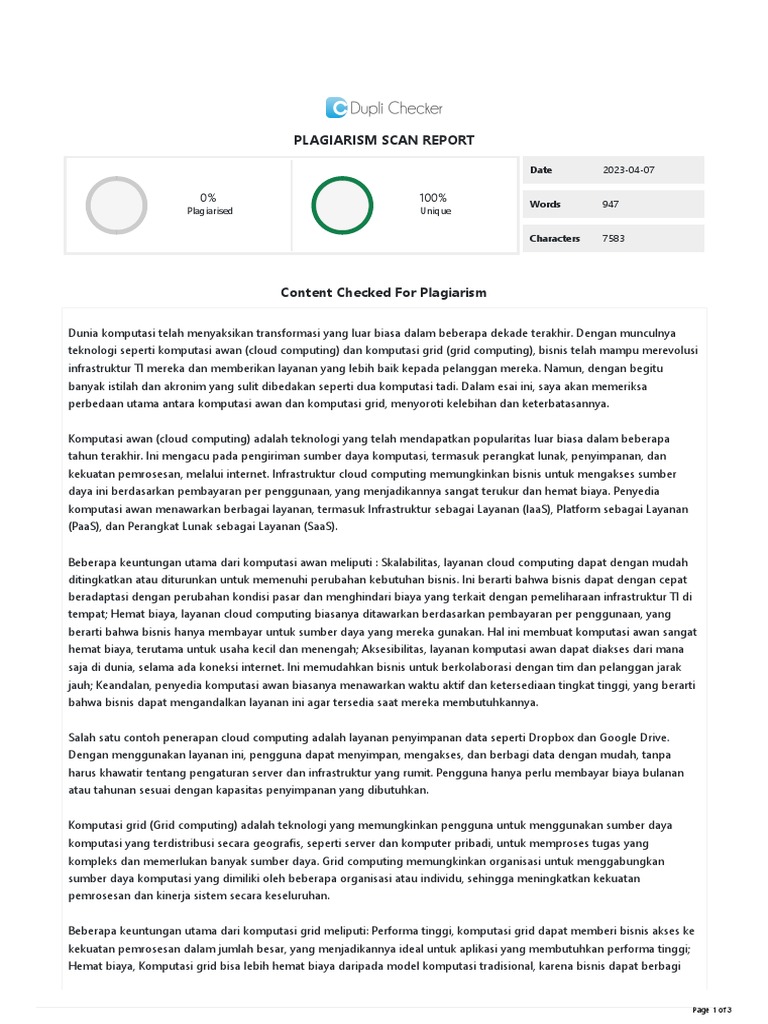 Duplichecker Plagiarism Report | PDF