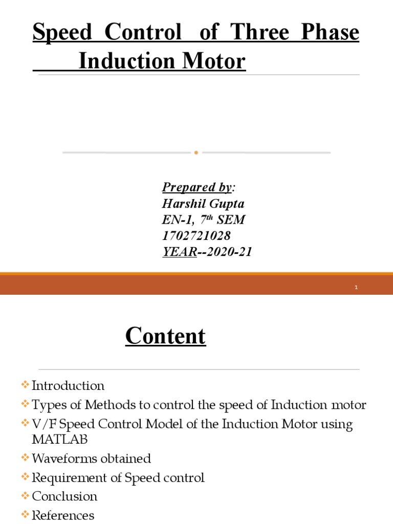 Induction Moptor Speed Control | PDF | Electric Motor | Electromagnetic Induction