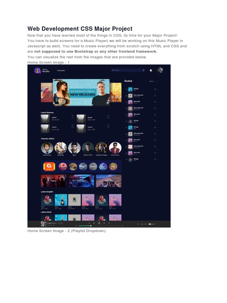 Music Player Project Css Pdf