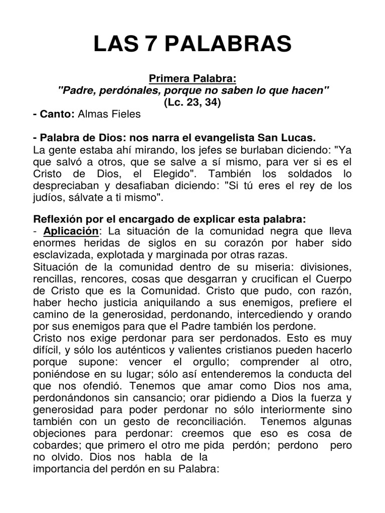 Las 7 Palabras Que Jesús Dijo En La Cruz Descargar Gratis Pdf Jesús