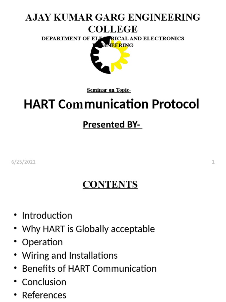 Presentation On Hart Communication Protocol | PDF | Electrical Connector | Computer Network