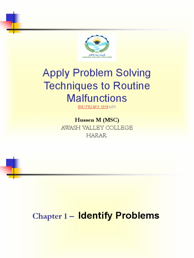 Apply Problem Solve | PDF | Troubleshooting | Computer Hardware