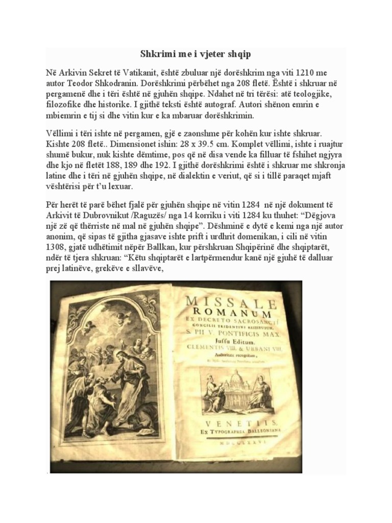 Shkrimi Me I Vjeter Shqip | PDF