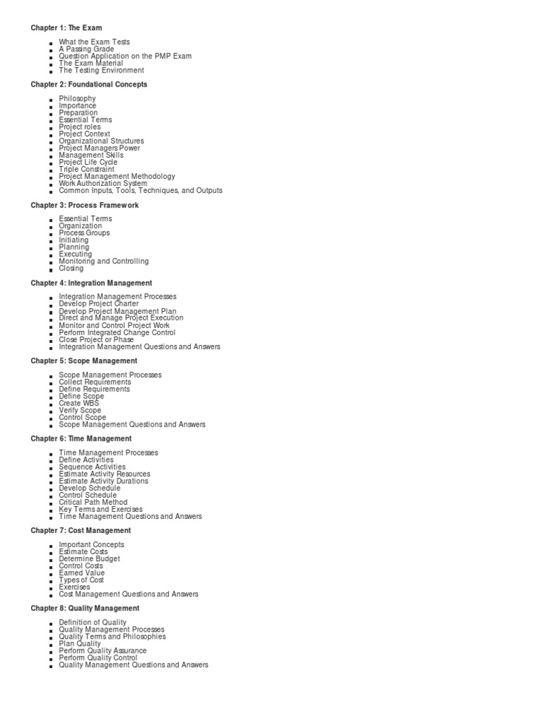Project Management Professional (PMP®) Syllabus | Project Management ...