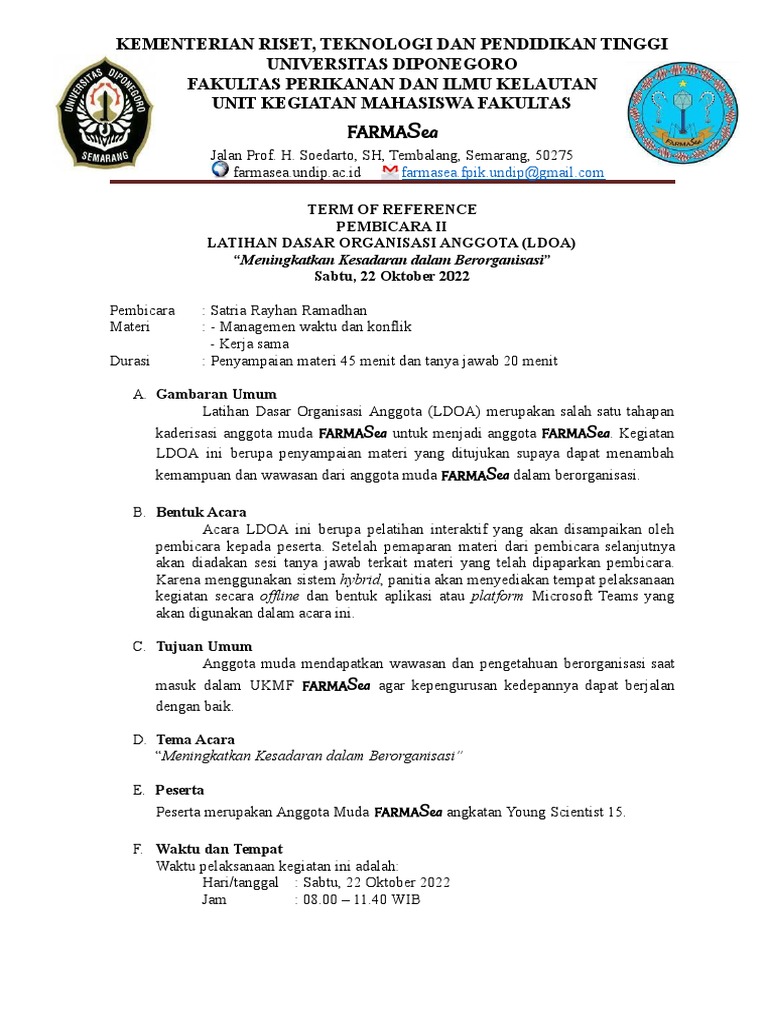 TOR Pembicara 2 | PDF