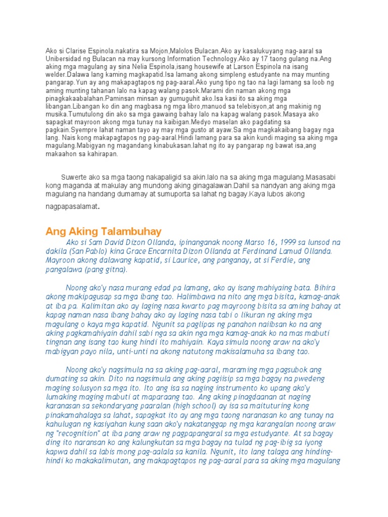 Ako Si Clarise Espinola | PDF