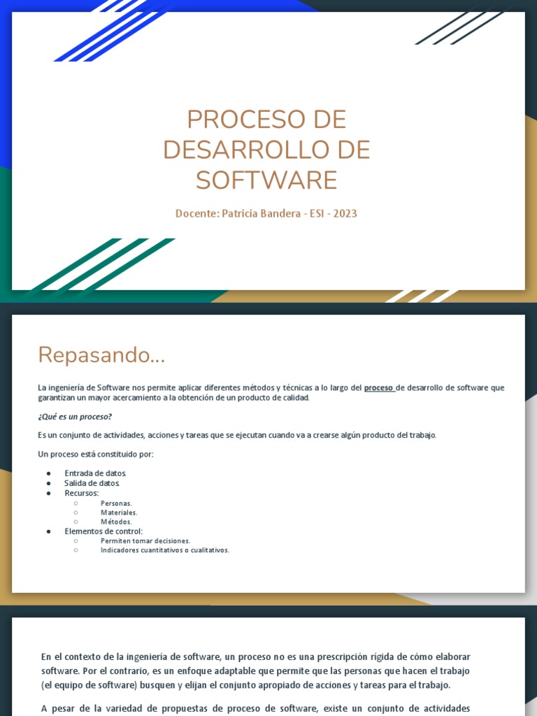 Proceso de Desarrollo de Software | Descargar gratis PDF | Software | Ingeniería de software