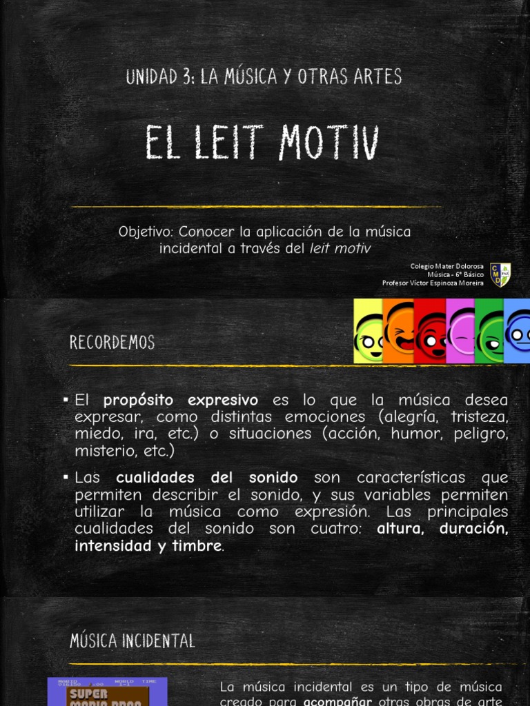6 Básico - Clase 9 (18 de Octubre) - El Leit Motiv | PDF | Las artes ...