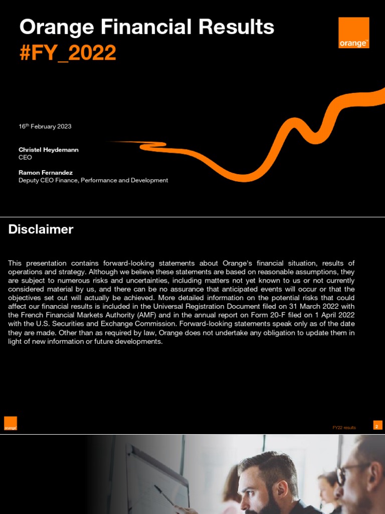 Orange Financial Results: 16 February 2023 | PDF | Working Capital | Income