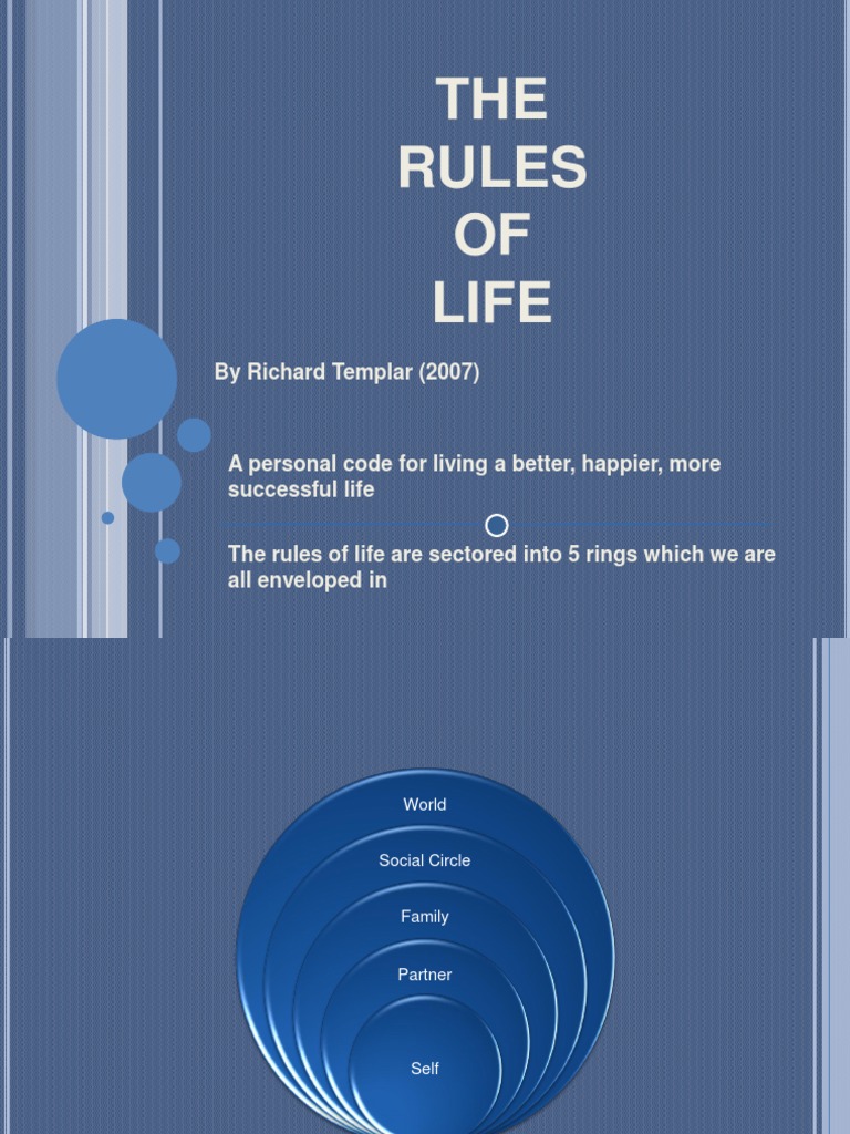 Rules of Life by Richard Templar | PDF | Self-Improvement | Wellness