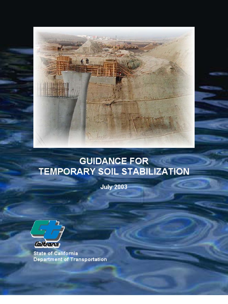CALTRANS Temp Soil Stabilization Guide | PDF | Erosion | Stormwater